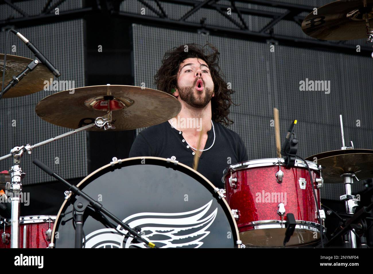 Chachi Riot of Pop Evil performs during the 2013 Rock On The Range ...