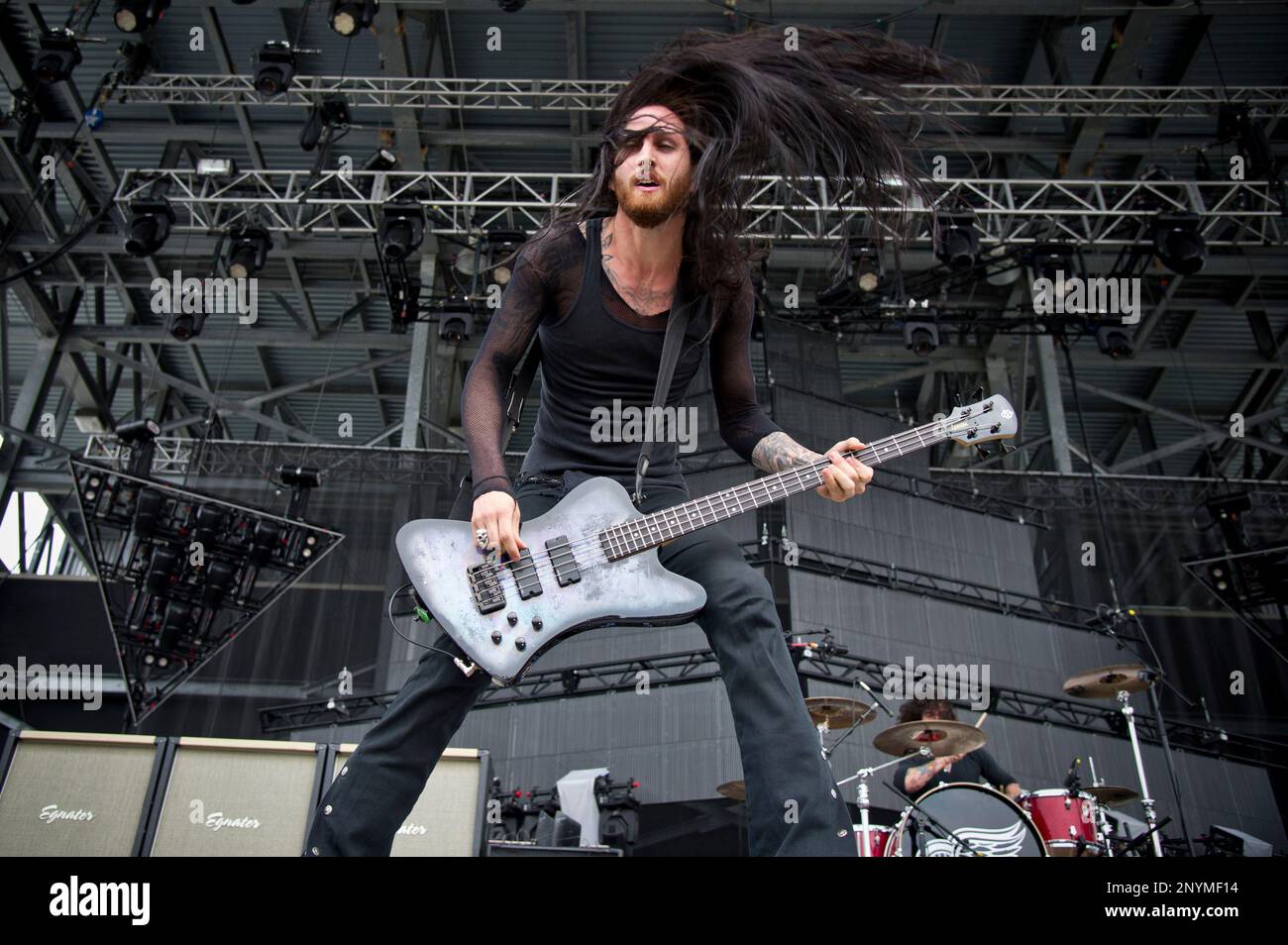 Matt DiRito of Pop Evil performs during the 2013 Rock On The Range ...
