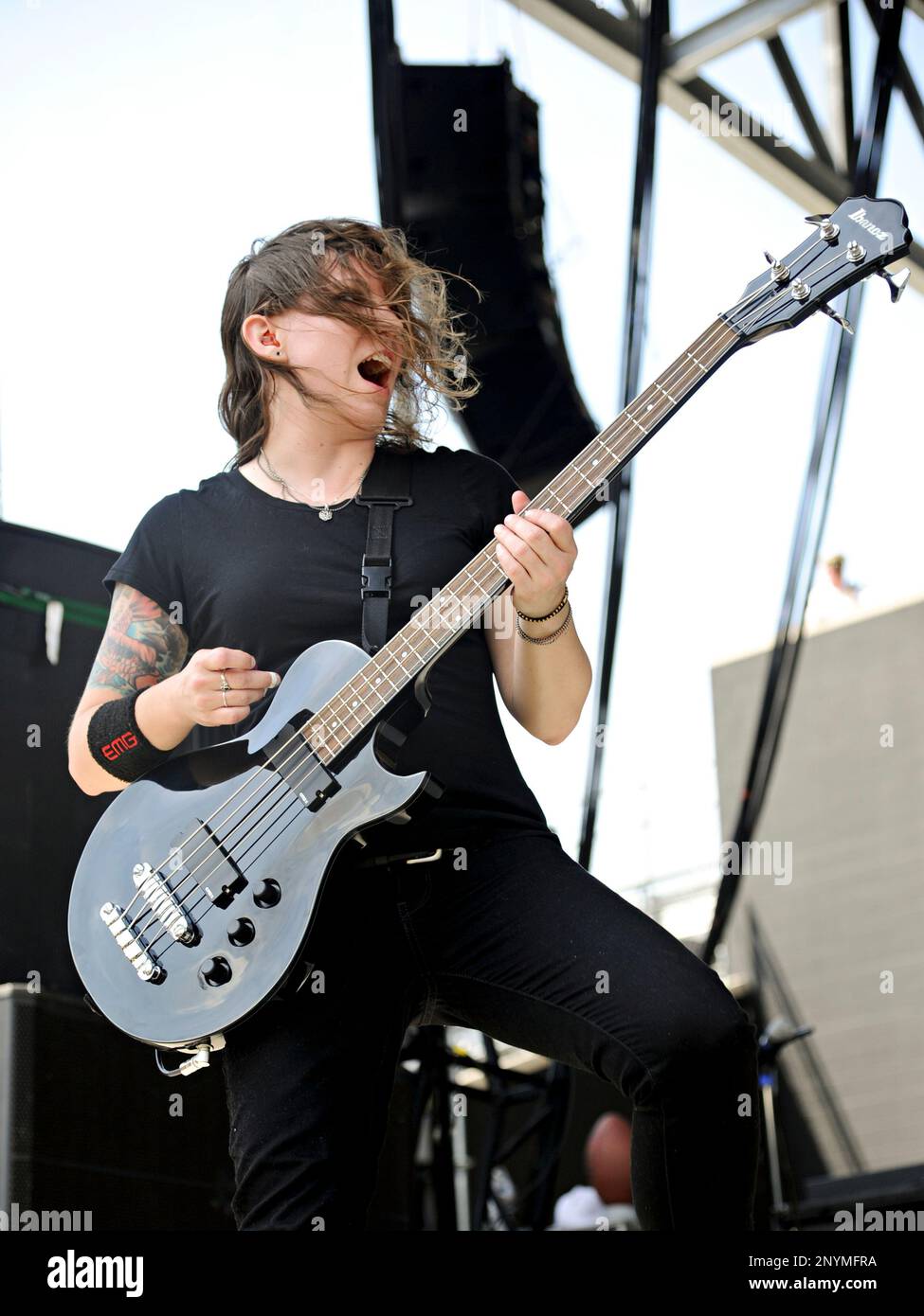 Jeanne Sagan of All That Remains performs during the Rock On The Range ...
