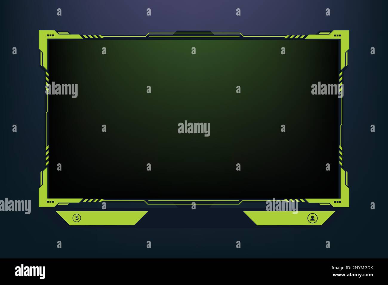 Live gaming overlay design with buttons and screen panels for online ... Live gaming overlay design with buttons and screen panels for online ...
