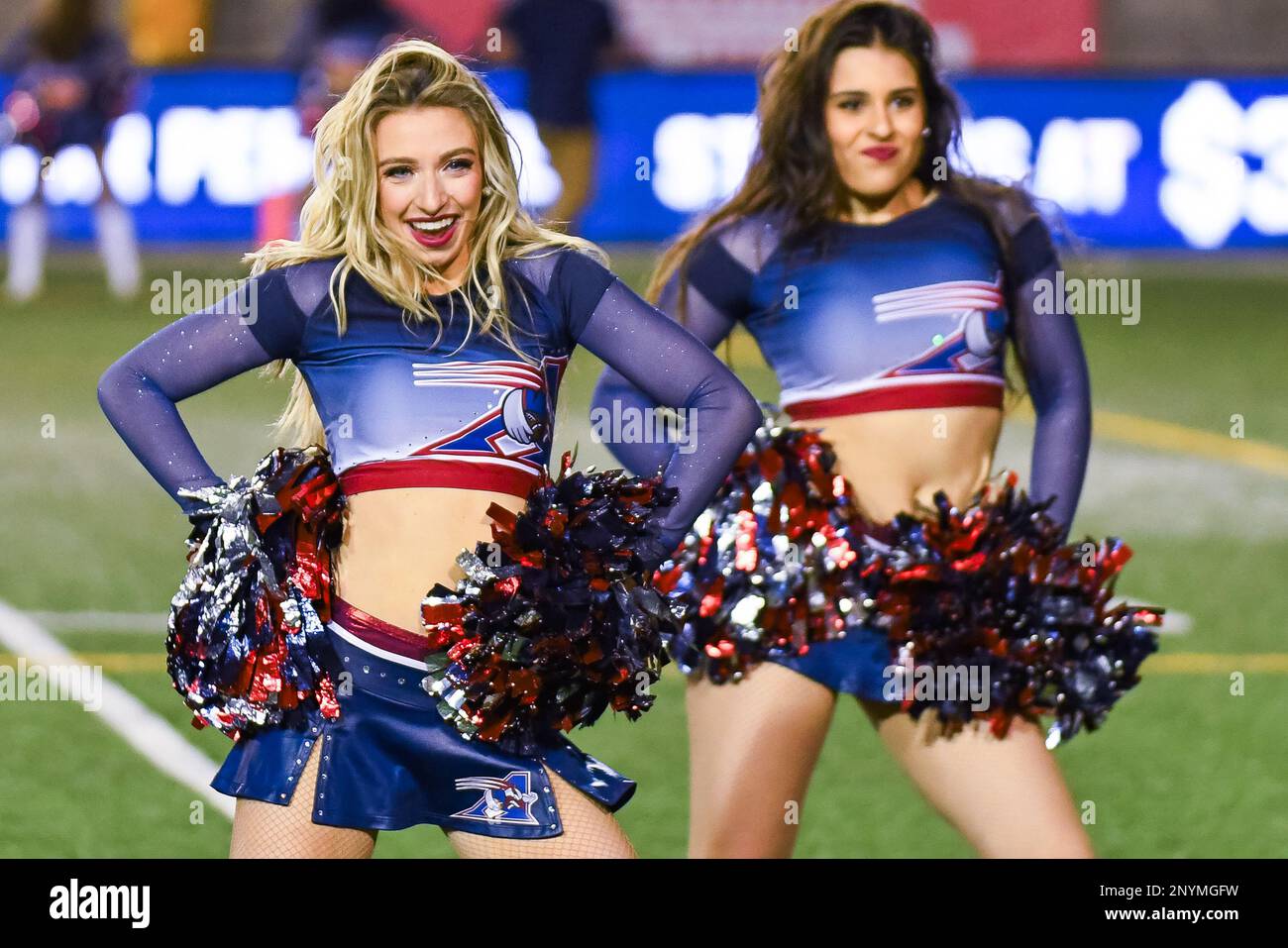 MONTREAL, QC - JUNE 22: Look on Montreal Alouettes cheerleaders during ...
