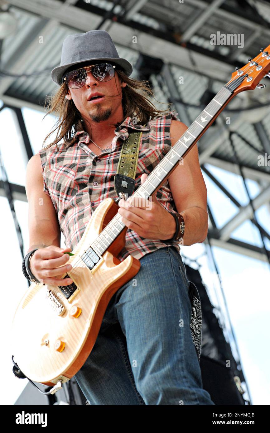 Paul Phillips of Puddle of Mudd performs at Rock on the Range on May 22 ...