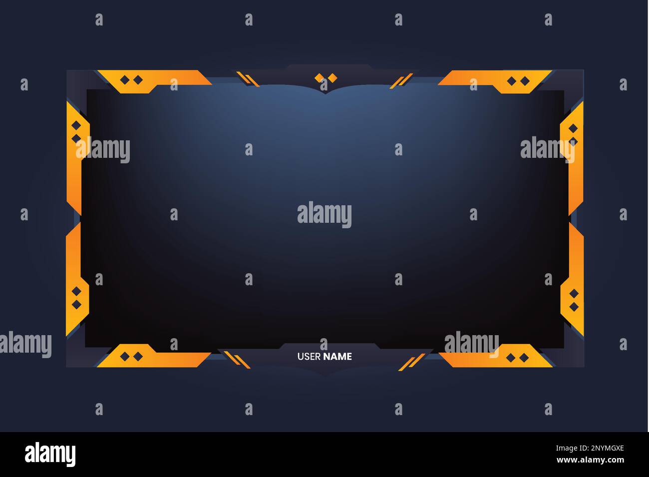 Creative live streaming overlay and screen panel design with yellow and ...