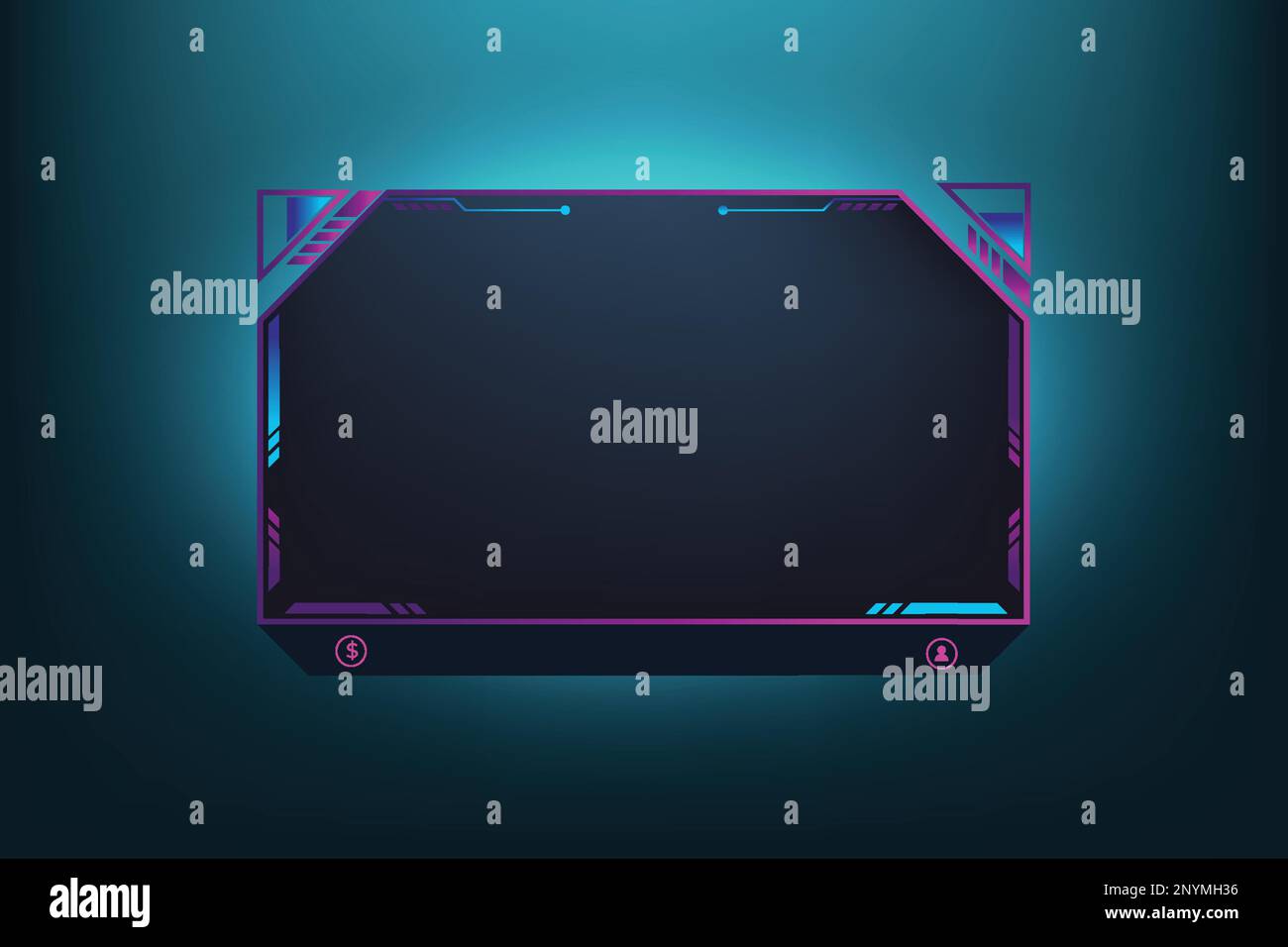 Digital online gaming overlay design with modern abstract shapes and ...