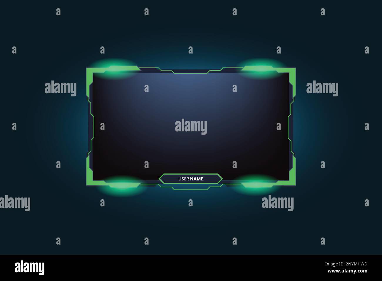Green screen overlay vector on a dark background. Live gaming screen ... Green screen overlay vector on a dark background. Live gaming screen ...