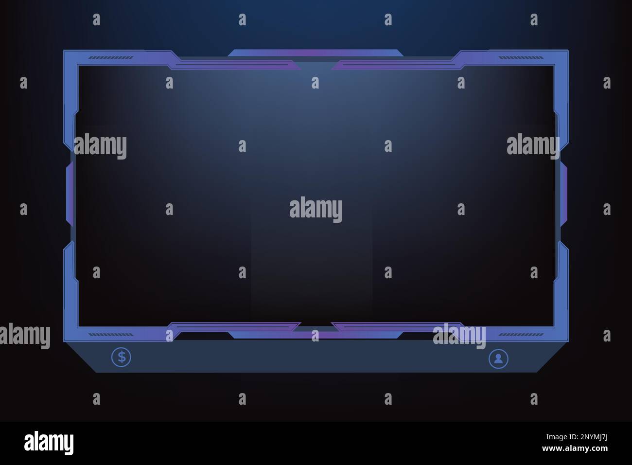 Online user interface design with dark blue color. Simple gaming screen ...