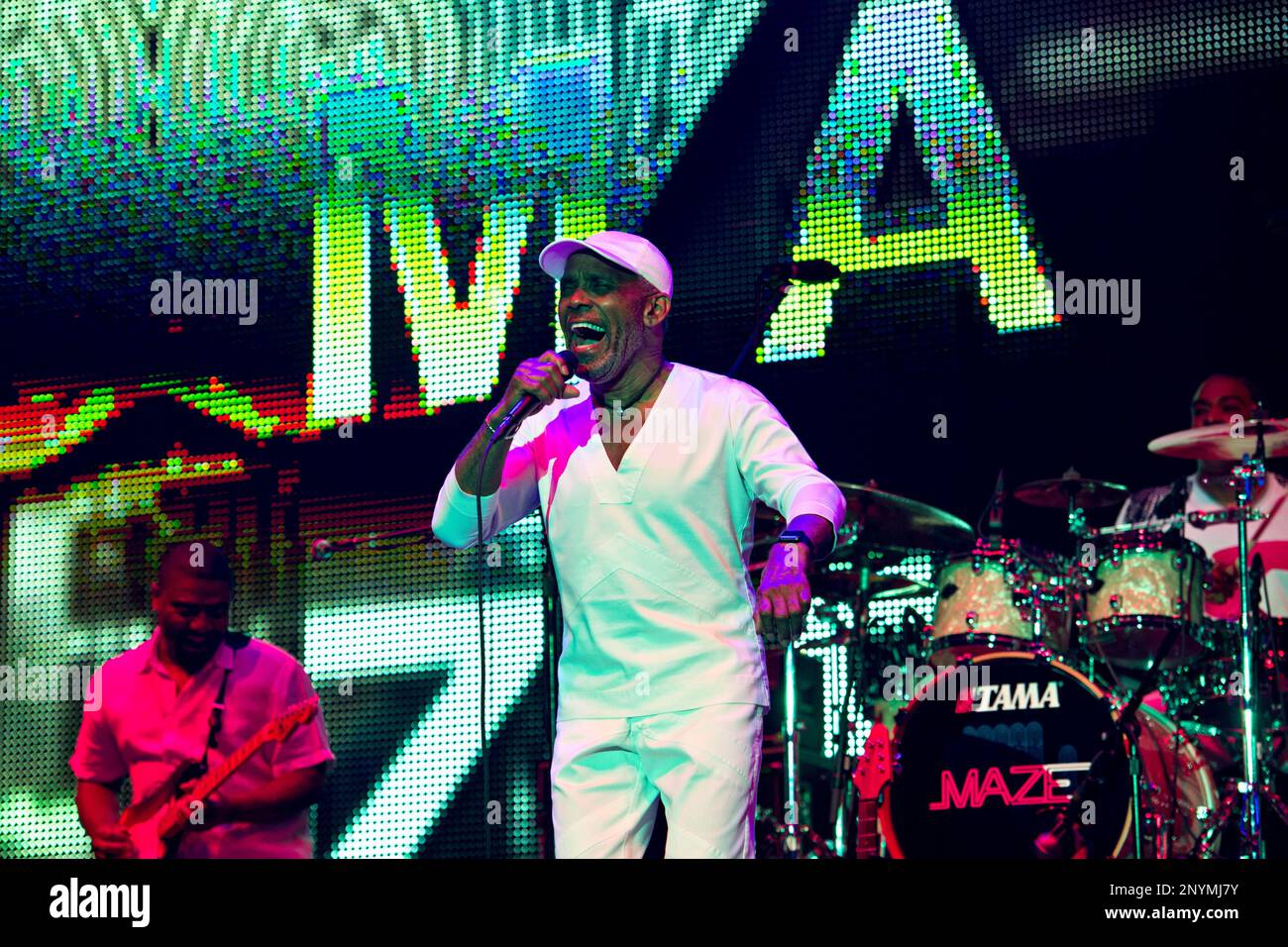 Maze featuring Frankie Beverly performs at the Essence Festival at the ...