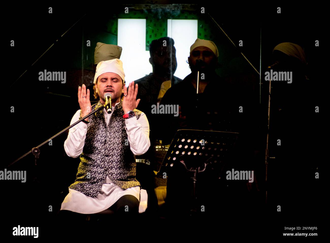 February 25, 2023, New Delhi, Delhi, India: Indian playback singer Javed Ali performing in the ...