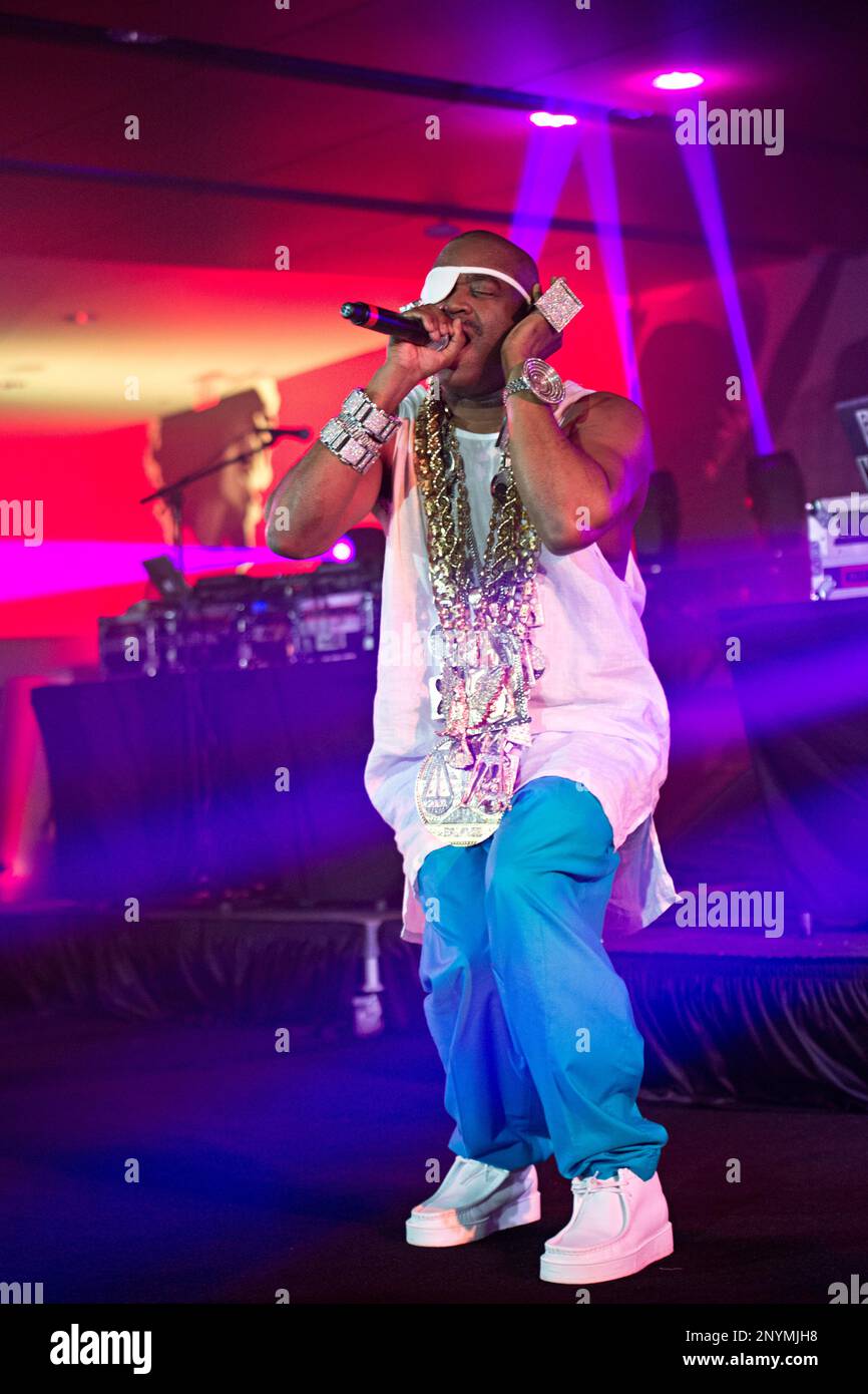 Slick Rick performs at the Essence Festival at the Mercedes-Benz ...