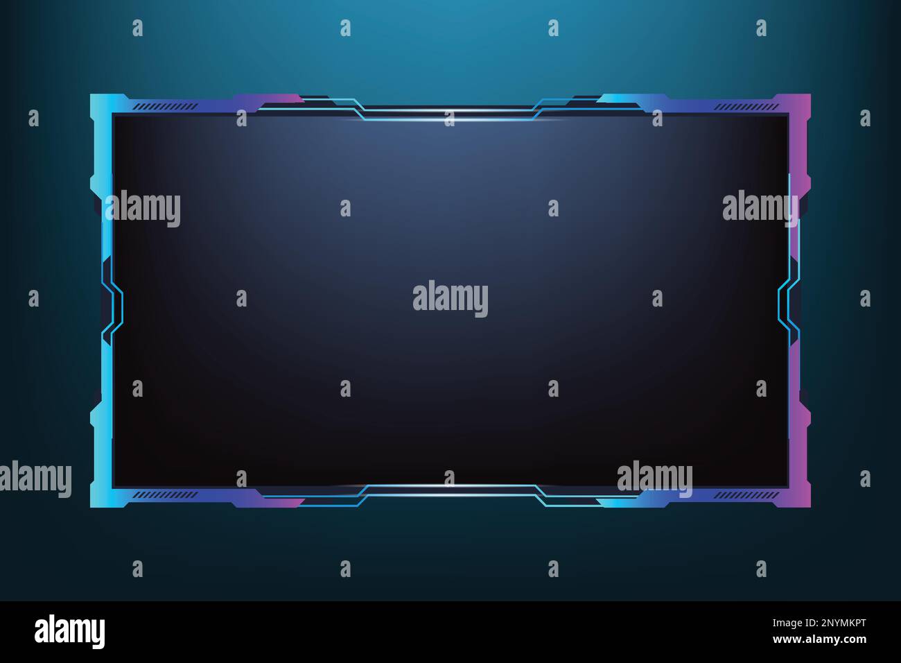 Colorful screen overlay frame design with purple and blue colors ...