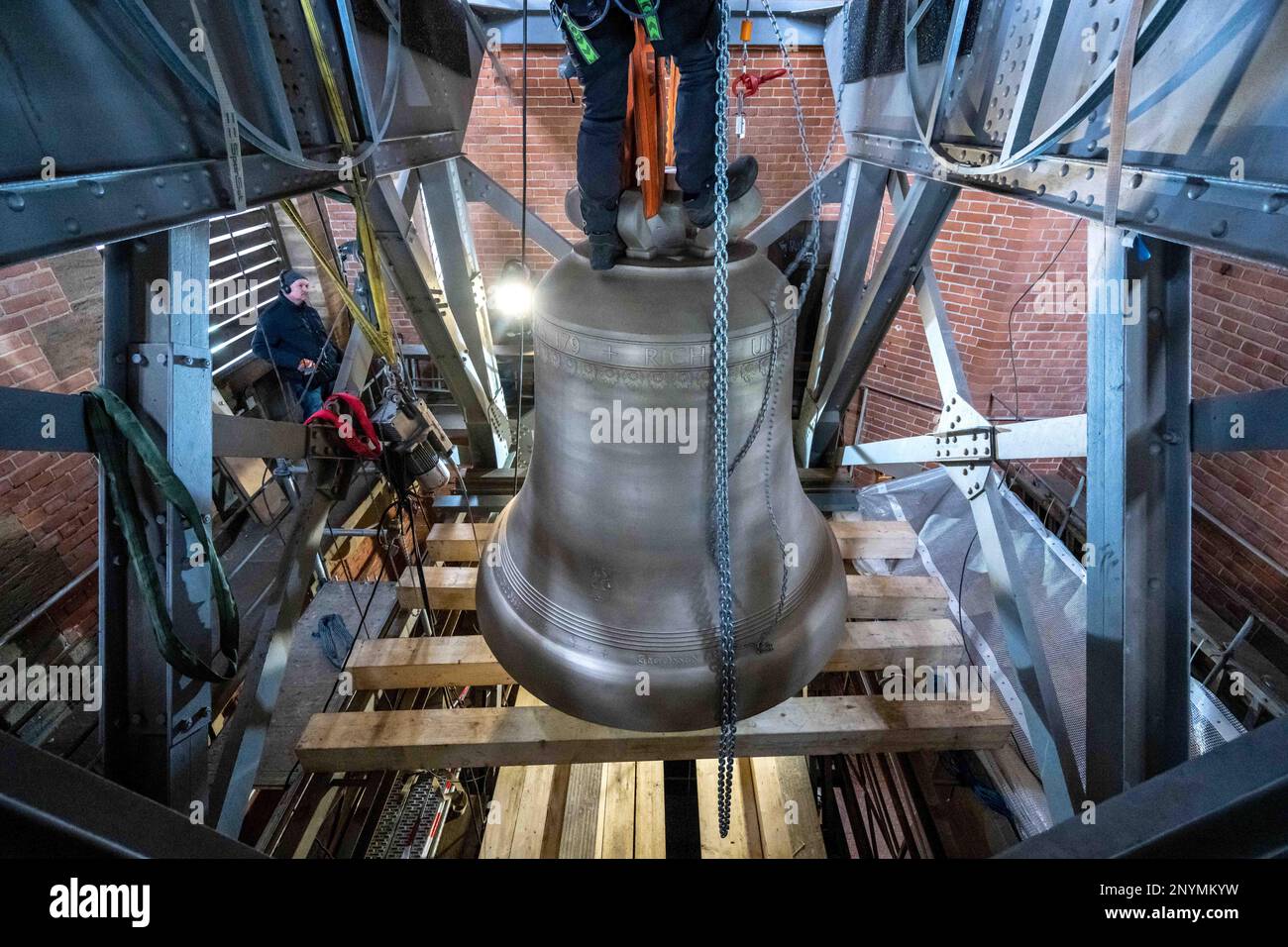 Bremen, Germany. 02nd Mar, 2023. The new peace bell, also called "Brema ...