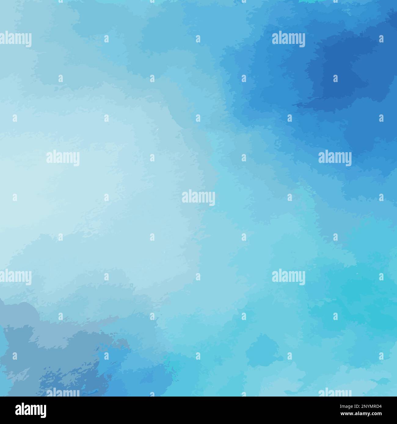 Realistic blue watercolor panoramic texture on white background ...