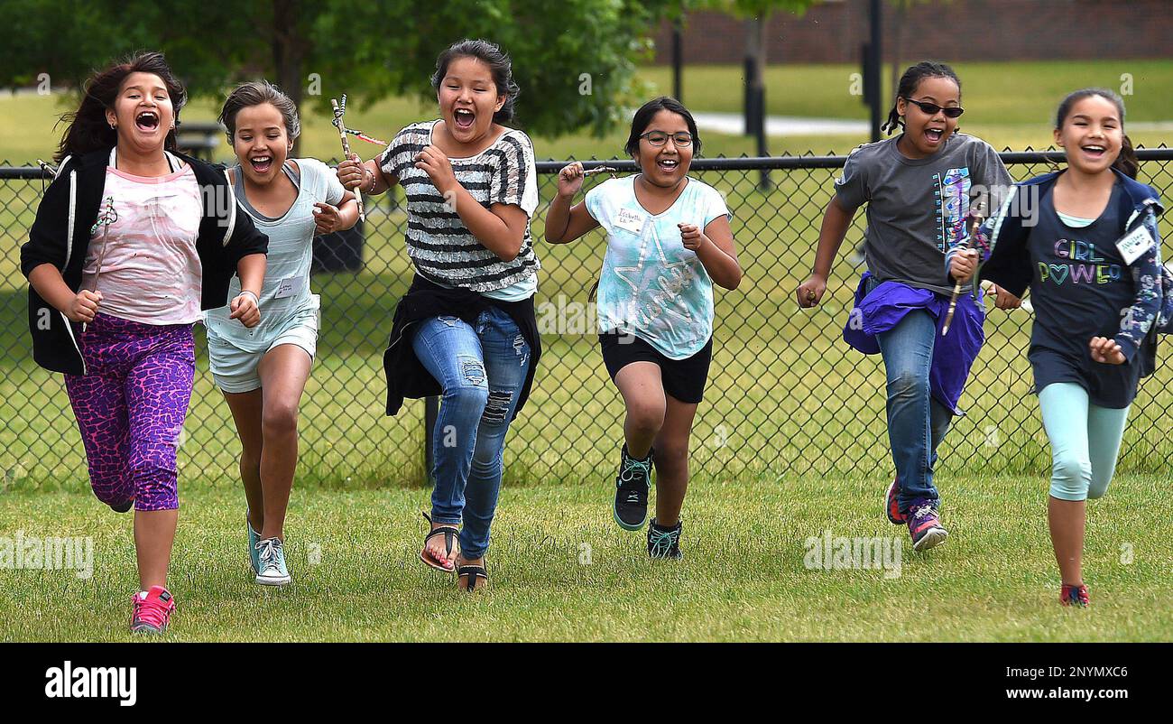 In this June 13, 2017, photo, students in the Indian Education summer ...