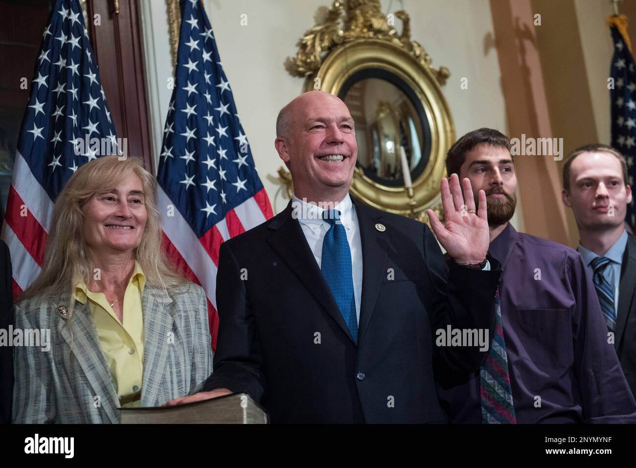 UNITED STATES - JUNE 21: Rep. Greg Gianforte, R-Mont., his wife Susan ...
