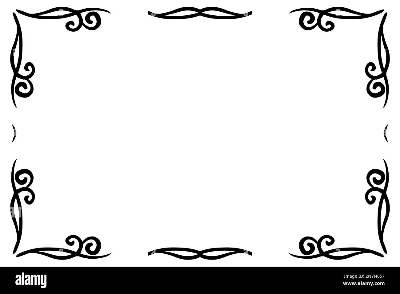 Artistic horizontal border and frame Stock Photo - Alamy