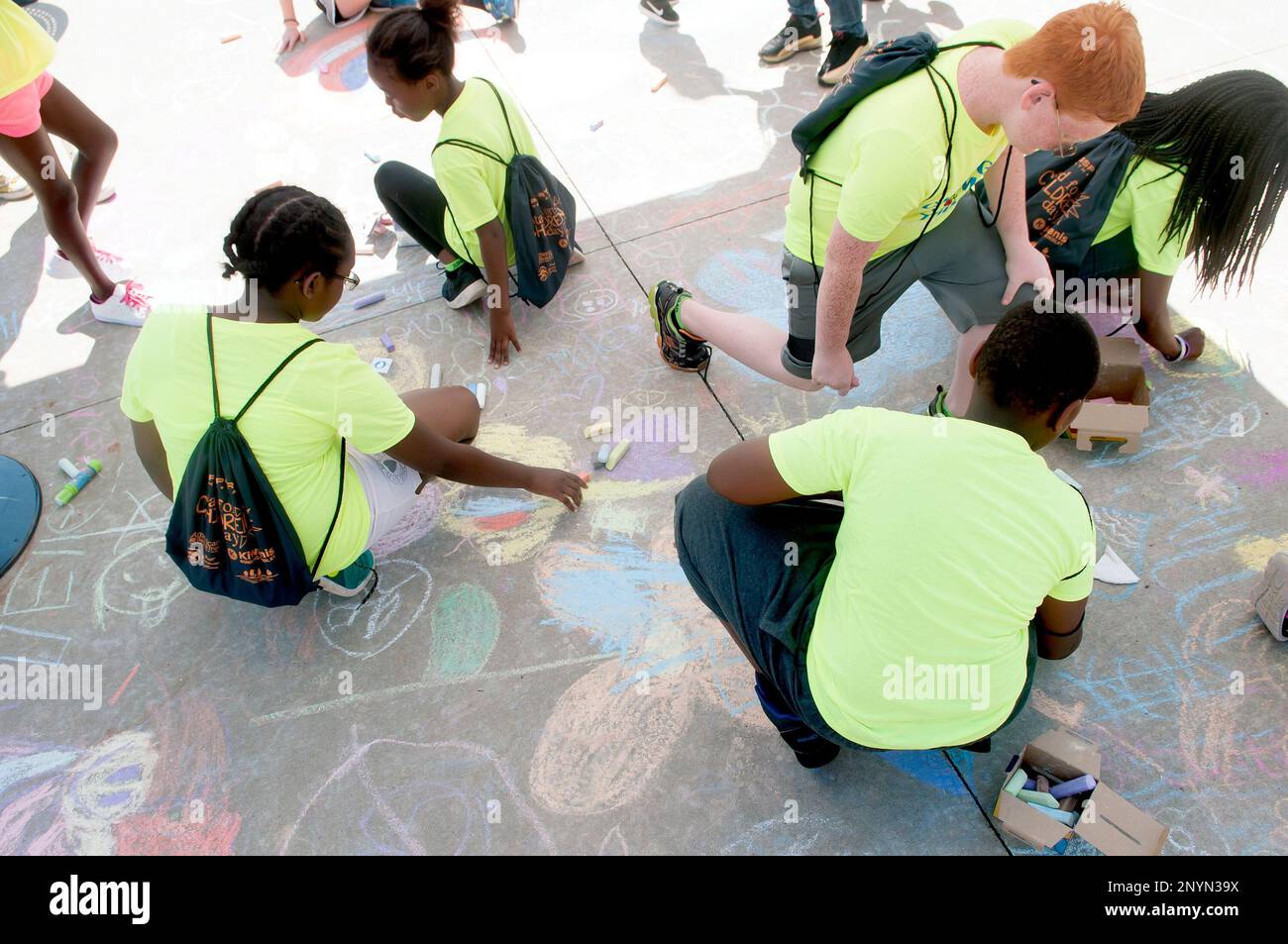 Kids from Parker-Bennett Community Center's Camp Good Times draw with ...