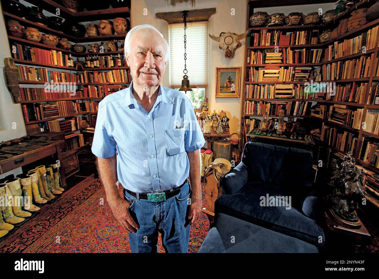 In this July 4, 2014 photo, Forrest Fenn poses at his Santa Fe, N.M ...