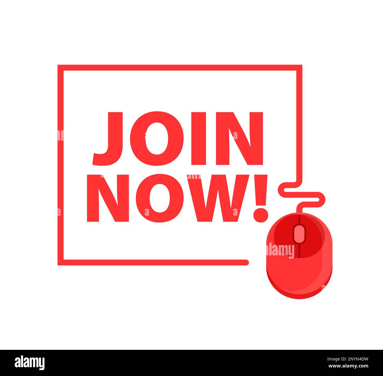 Join now label. Click arrow. Vector illustration Stock Vector Image & Art - Alamy