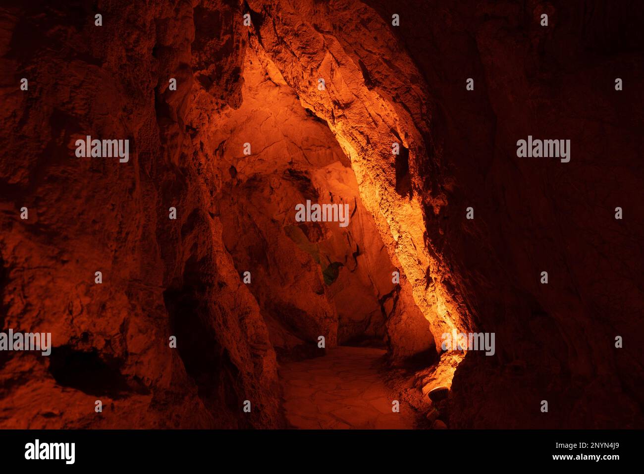 Touristic Bulak Mencilis cave with walking path. Safranbolu, Karabuk ...