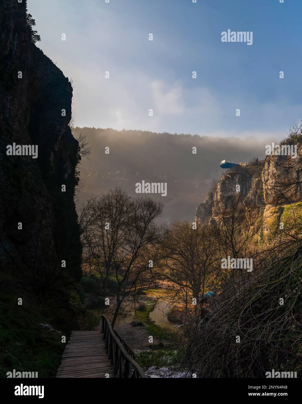 Tokatli canyon with far view of Crystal Glass Terrace (Kristal Cam ...