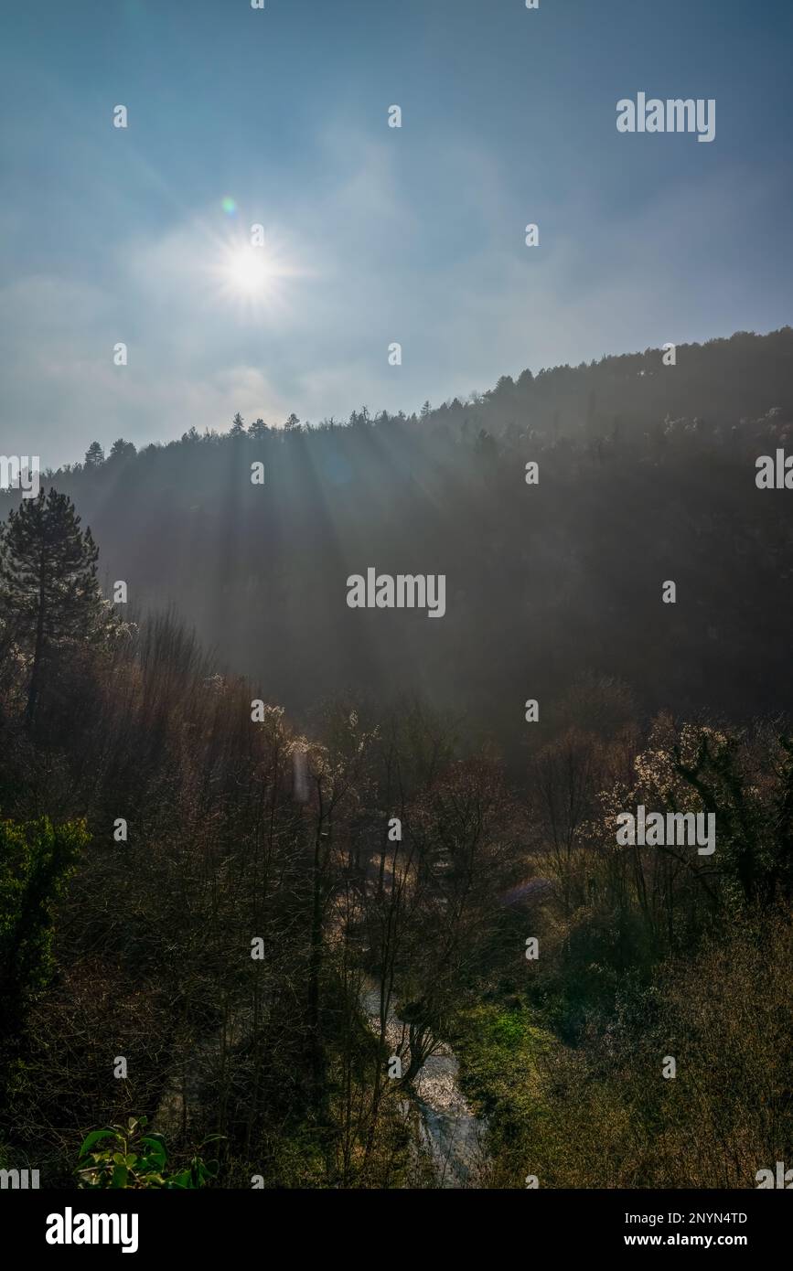 Tokatli canyon with far view of Crystal Glass Terrace (Kristal Cam ...