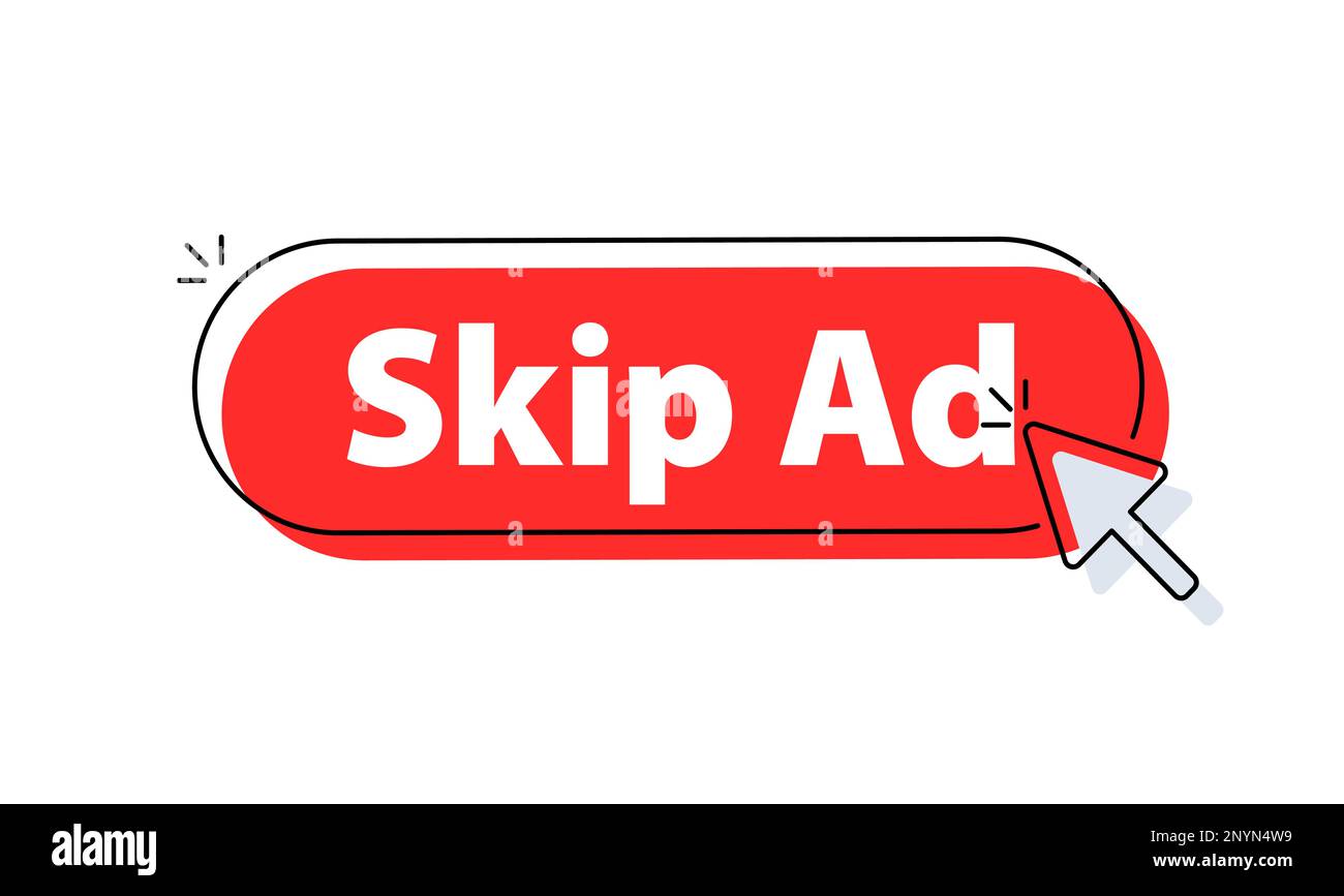 PrintSkip ad button. Do not show ads. Skip advertisement Stock Vector Image & Art - Alamy