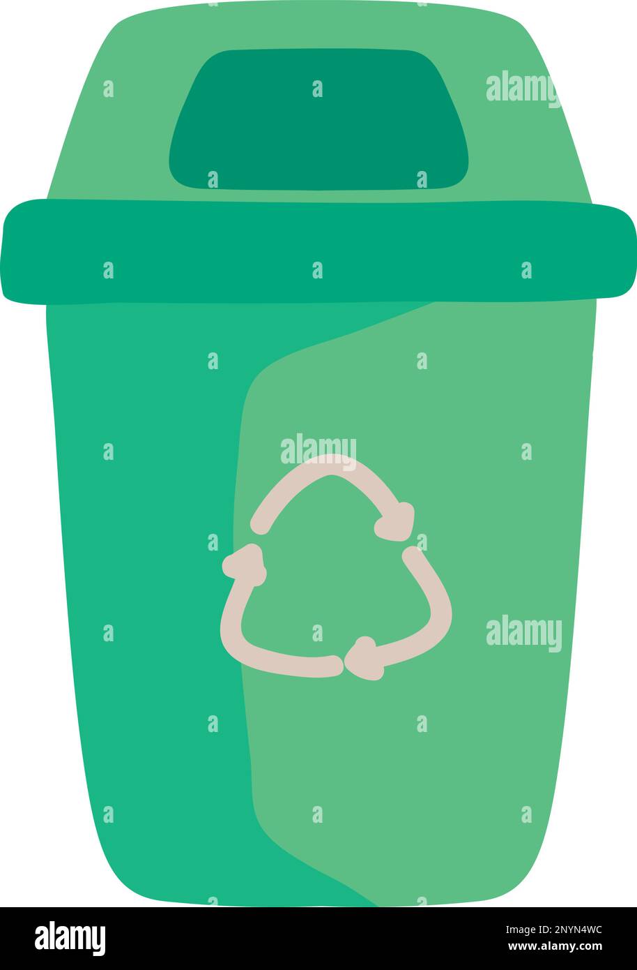 green recycle bin Stock Vector Image & Art - Alamy