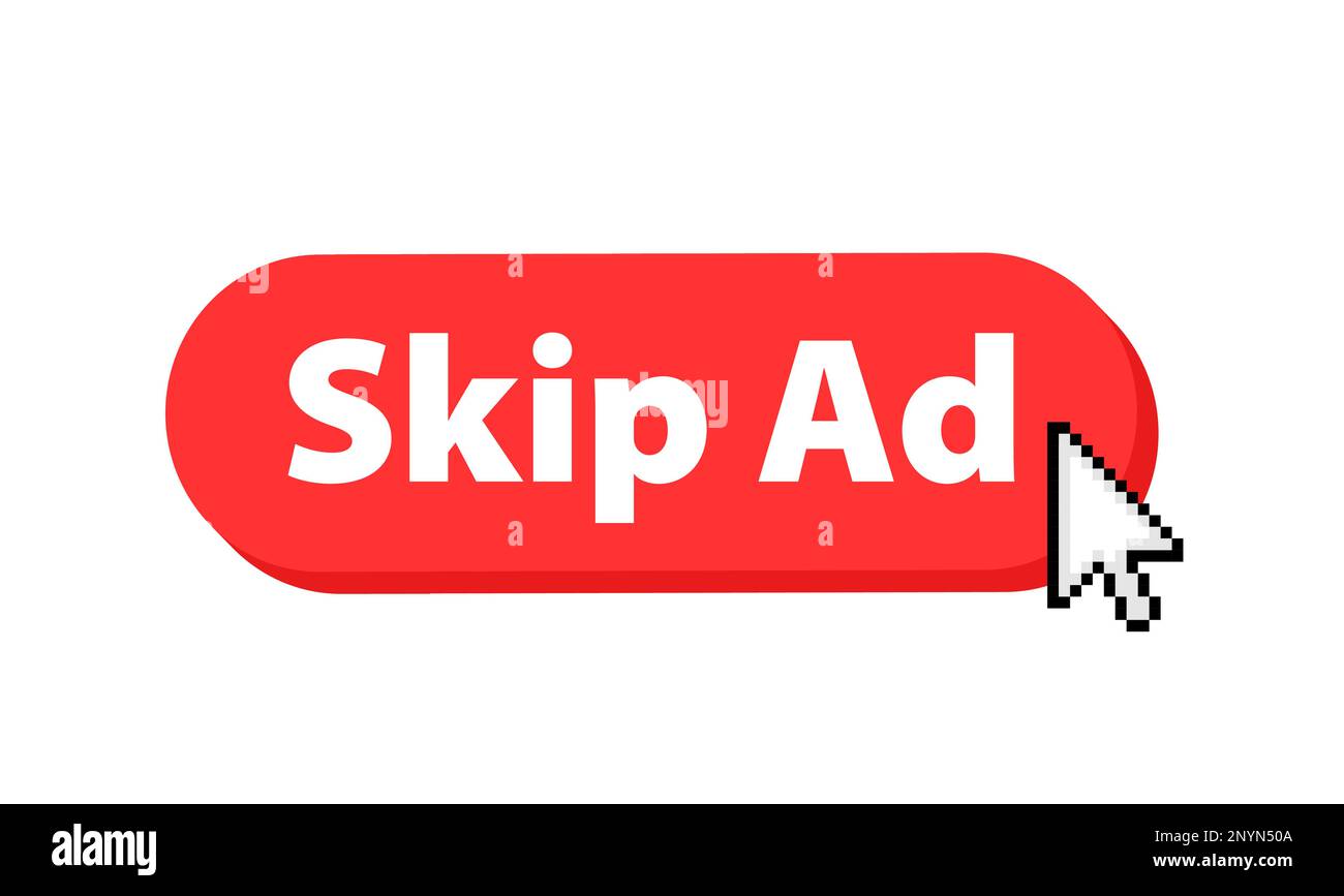 PrintSkip ad button. Do not show ads. Skip advertisement Stock Vector Image & Art - Alamy