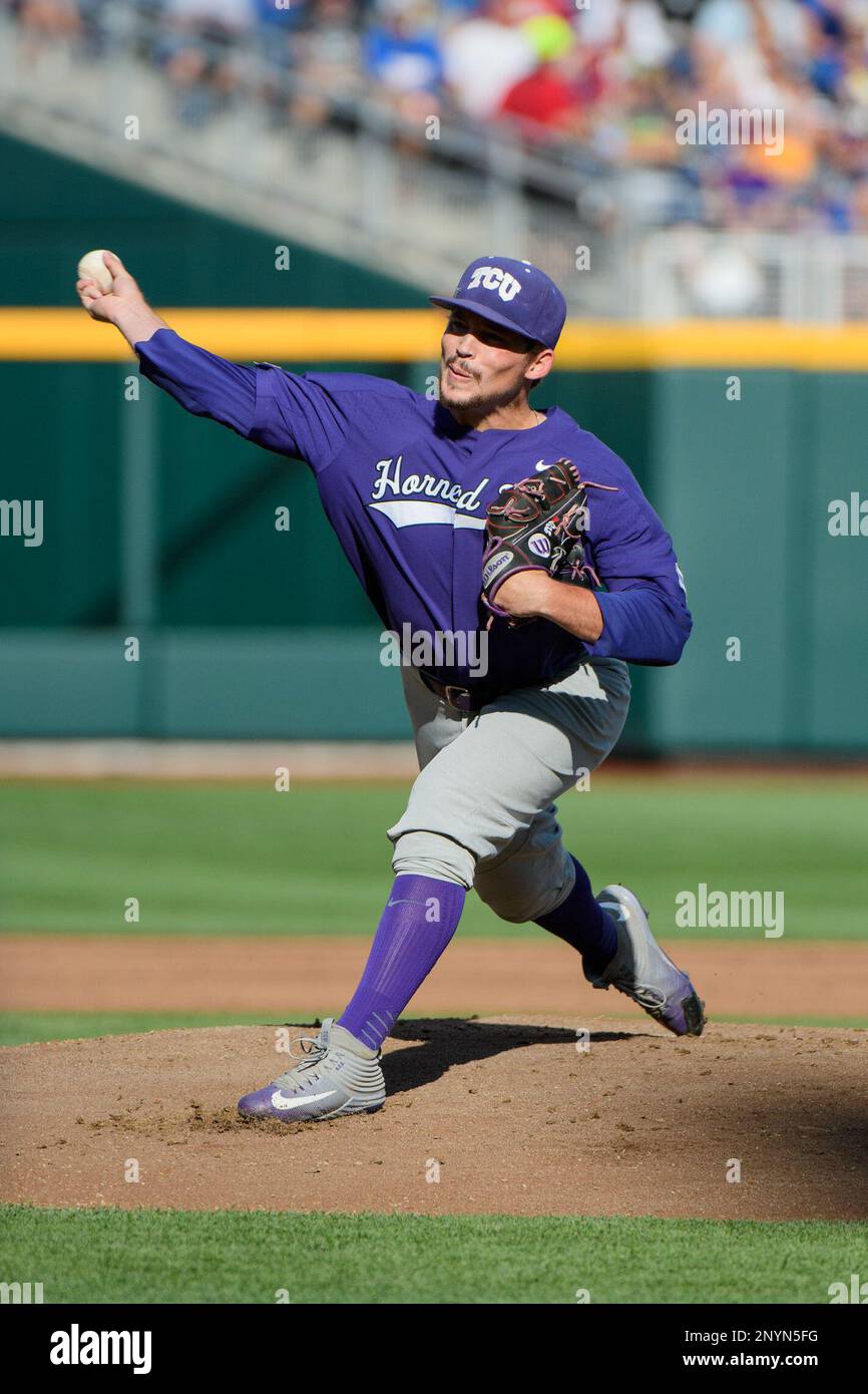 June 18, 2017 - Omaha, NE U.S. - TCU starting pitcher Jared Janczak #41 ...
