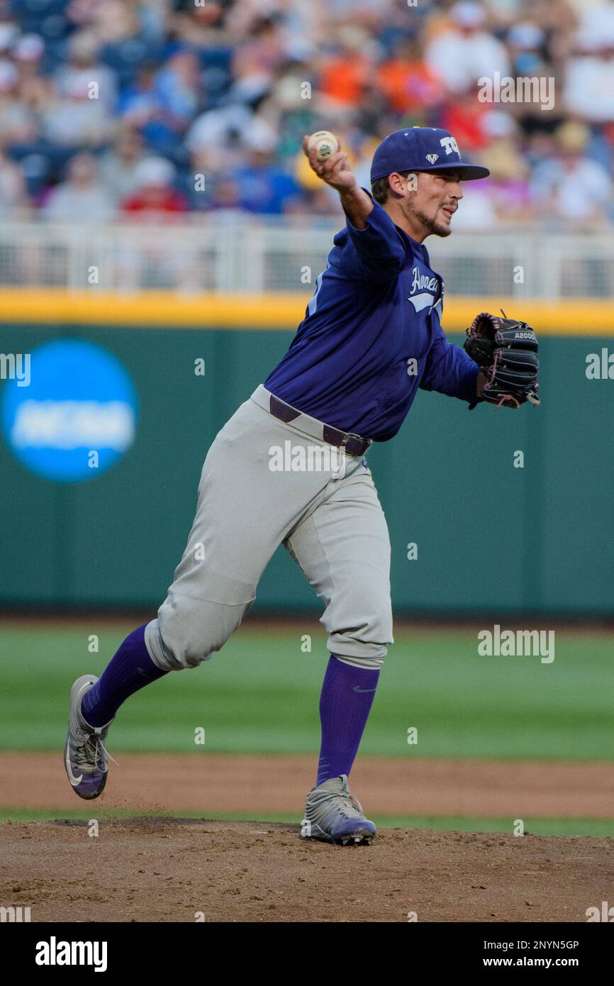 June 18, 2017 - Omaha, NE U.S. - TCU starting pitcher Jared Janczak #41 ...