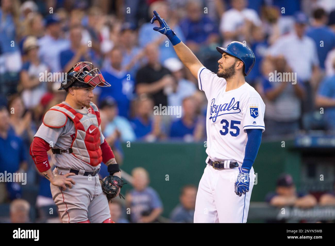 KANSAS CITY, MO - JUNE 19: Kansas City Royals first baseman Eric Hosmer ...