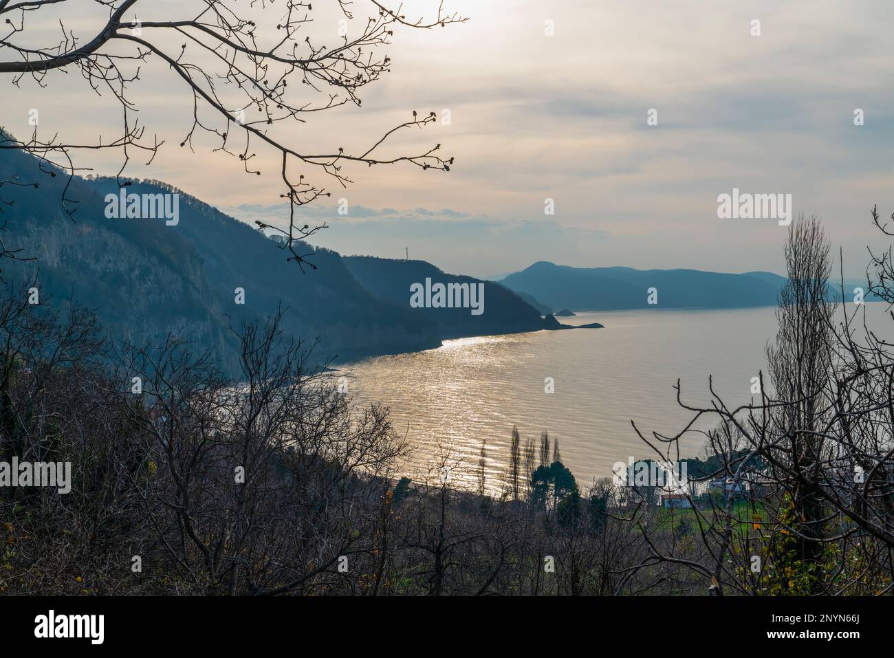 Top view of Guzelcehisar which is famous for its lava basalt columns ...