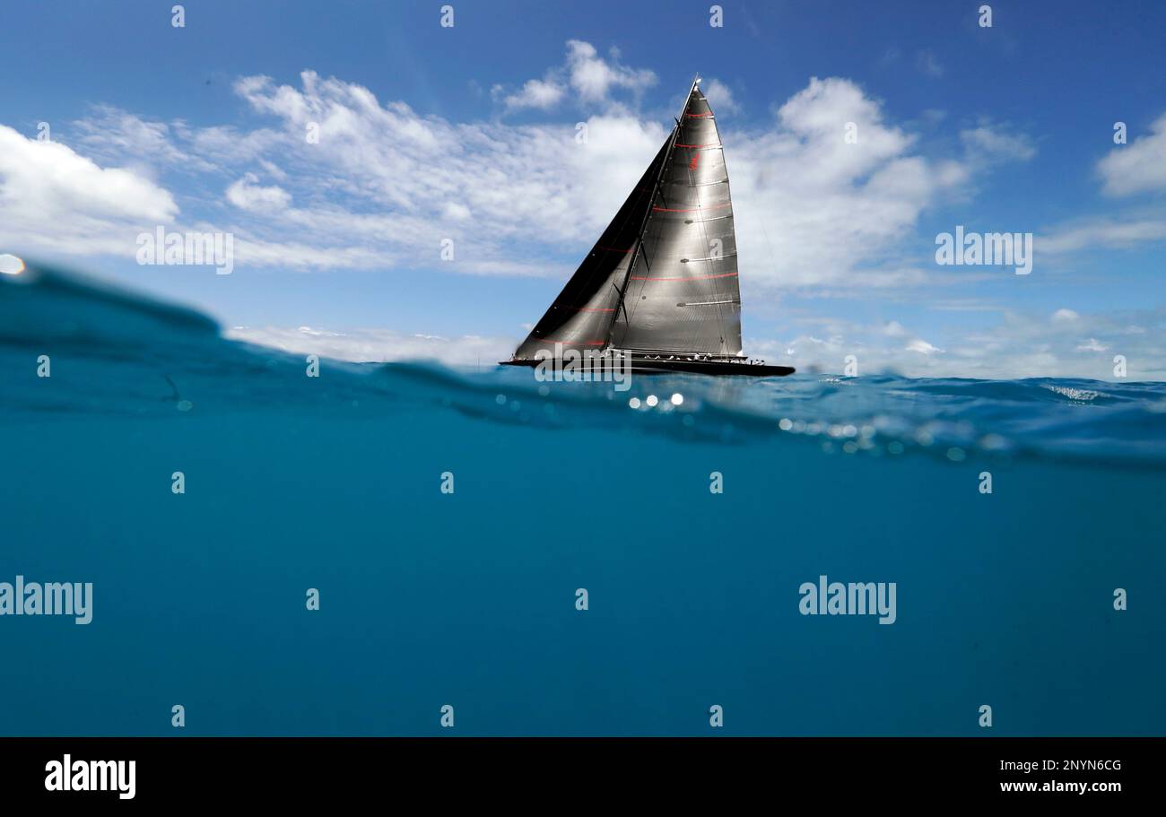 The J Class yacht Svea races as part of America's Cup events Monday ...