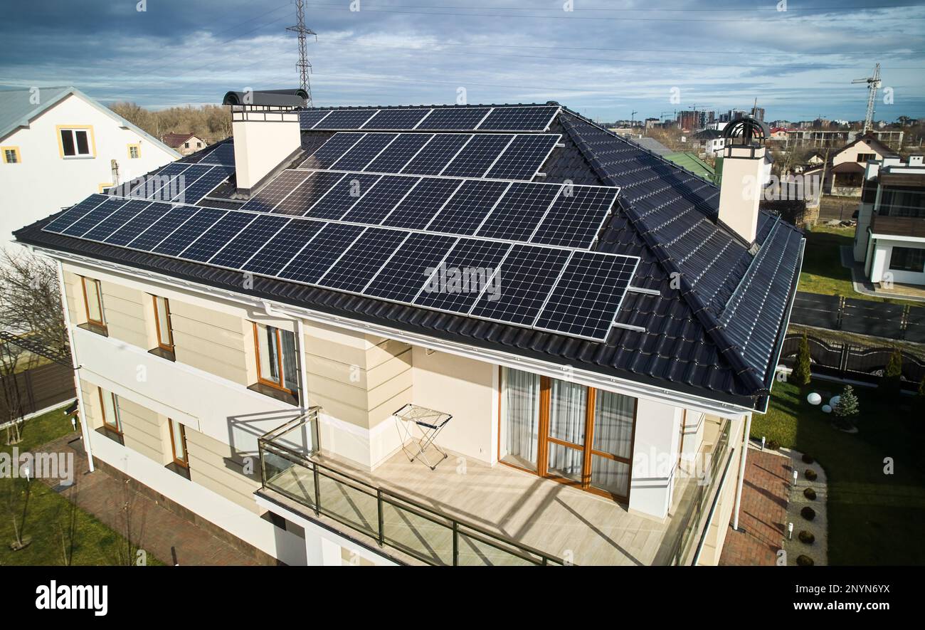 Autonomous home residence with solar panel system for generating ...