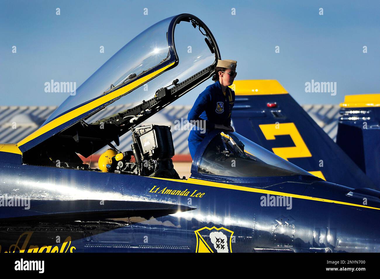 230118-N-KB563-1136 EL CENTRO, Calif. (Jan. 18, 2023) Left wing pilot, Lt. Amanda Lee, assigned ...