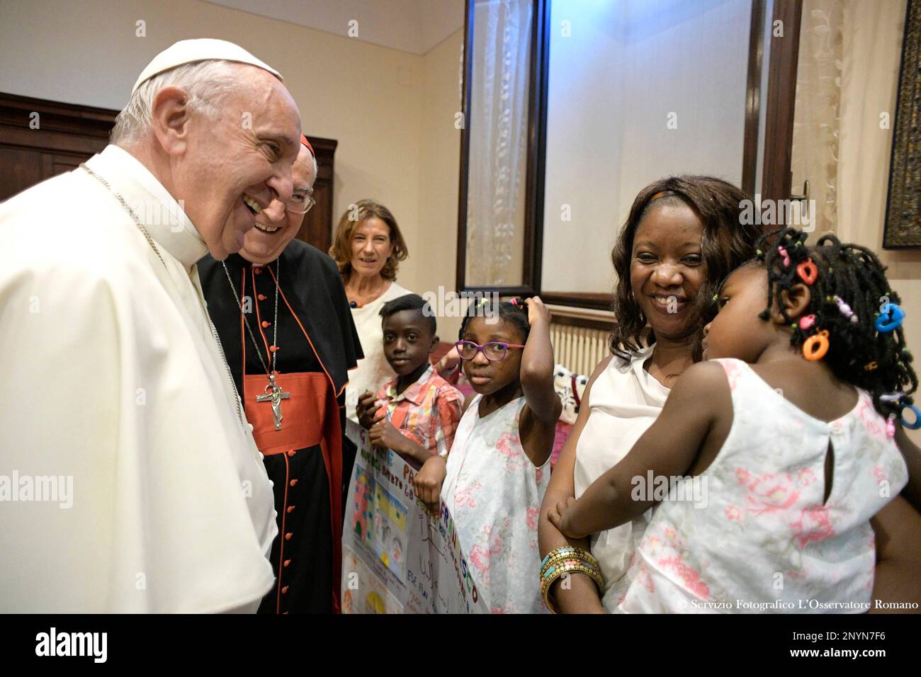 Pope Francis meets children in St. John Lateran Basilica, where a group ...