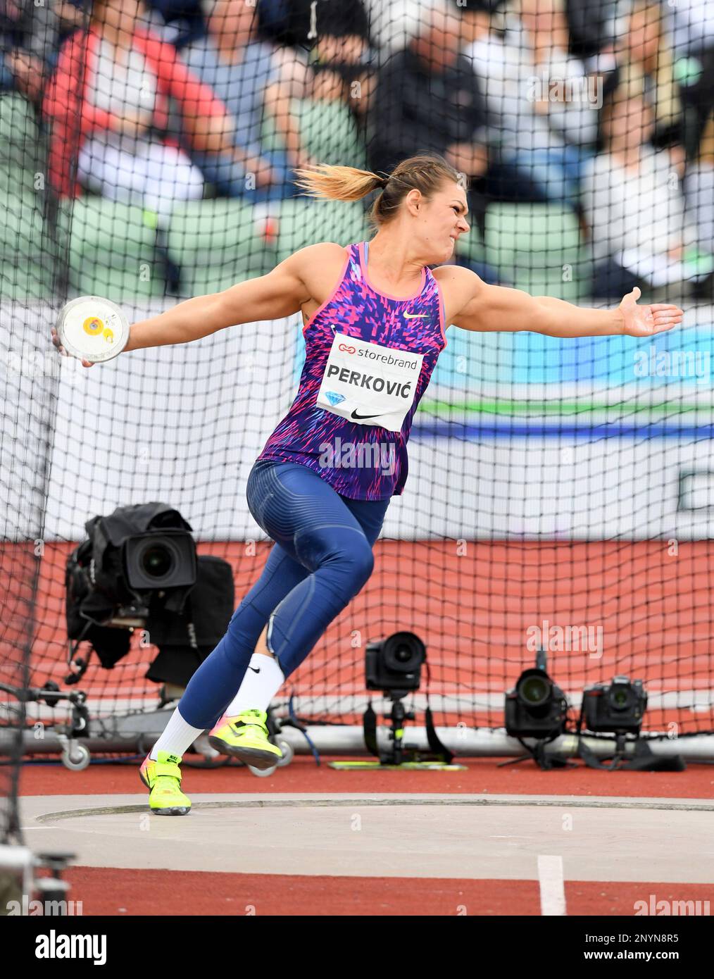 Sandra Perkovic (CRO) wins the women's discus with a throw of 219-1 (66 ...