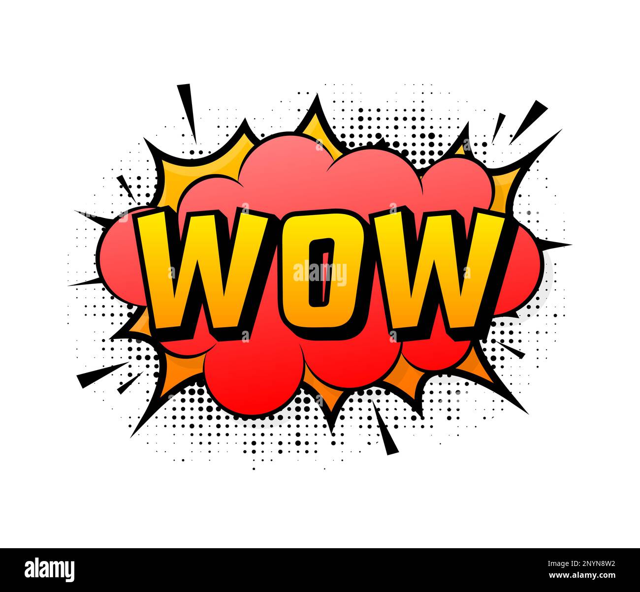 Speech bubble for comic text Wow. Cartoon comic sign. Effects explosion Stock Vector Image & Art ...