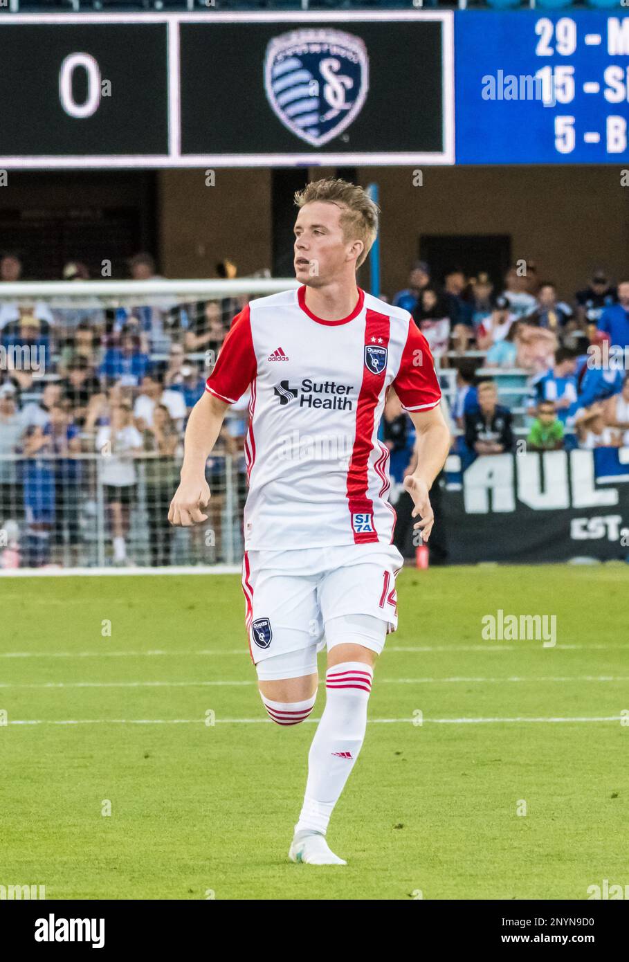 SAN JOSE, CA - JUNE 17:San Jose Earthquakes midfielder Jackson Yueill ...