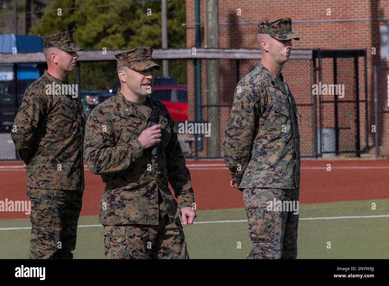 U S Marine Corps Lt Col Robert Barbaree Iii Commanding Officer Of