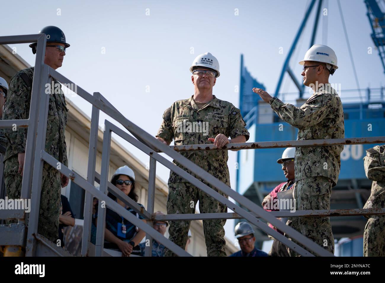 Adm. Samuel Paparo (center), commander, U.S. Pacific Fleet, met with ...