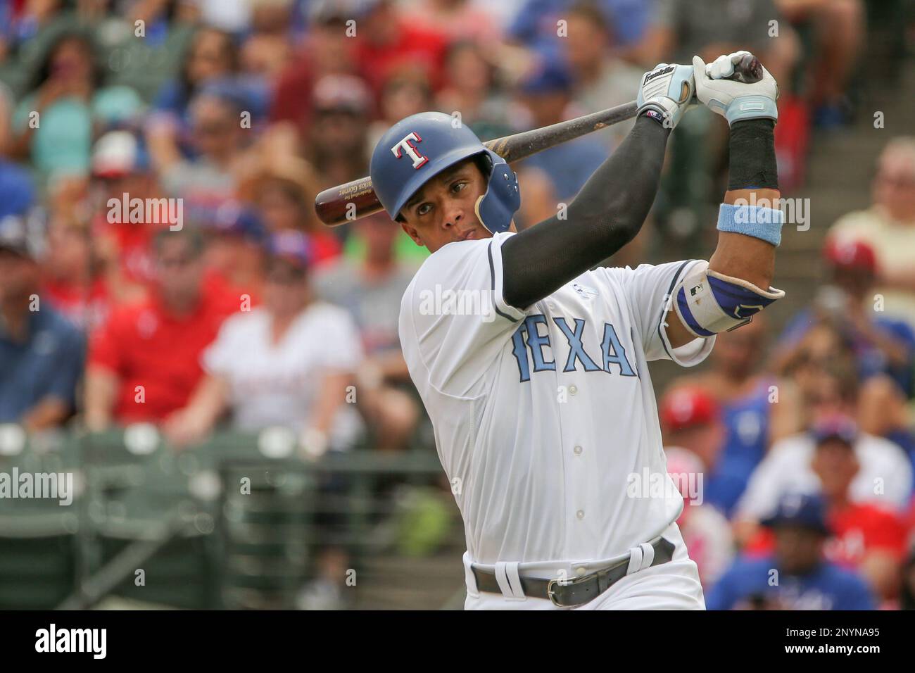 ARLINGTON, TX - JUNE 17: Texas Rangers center fielder Carlos Gomez (14 ...