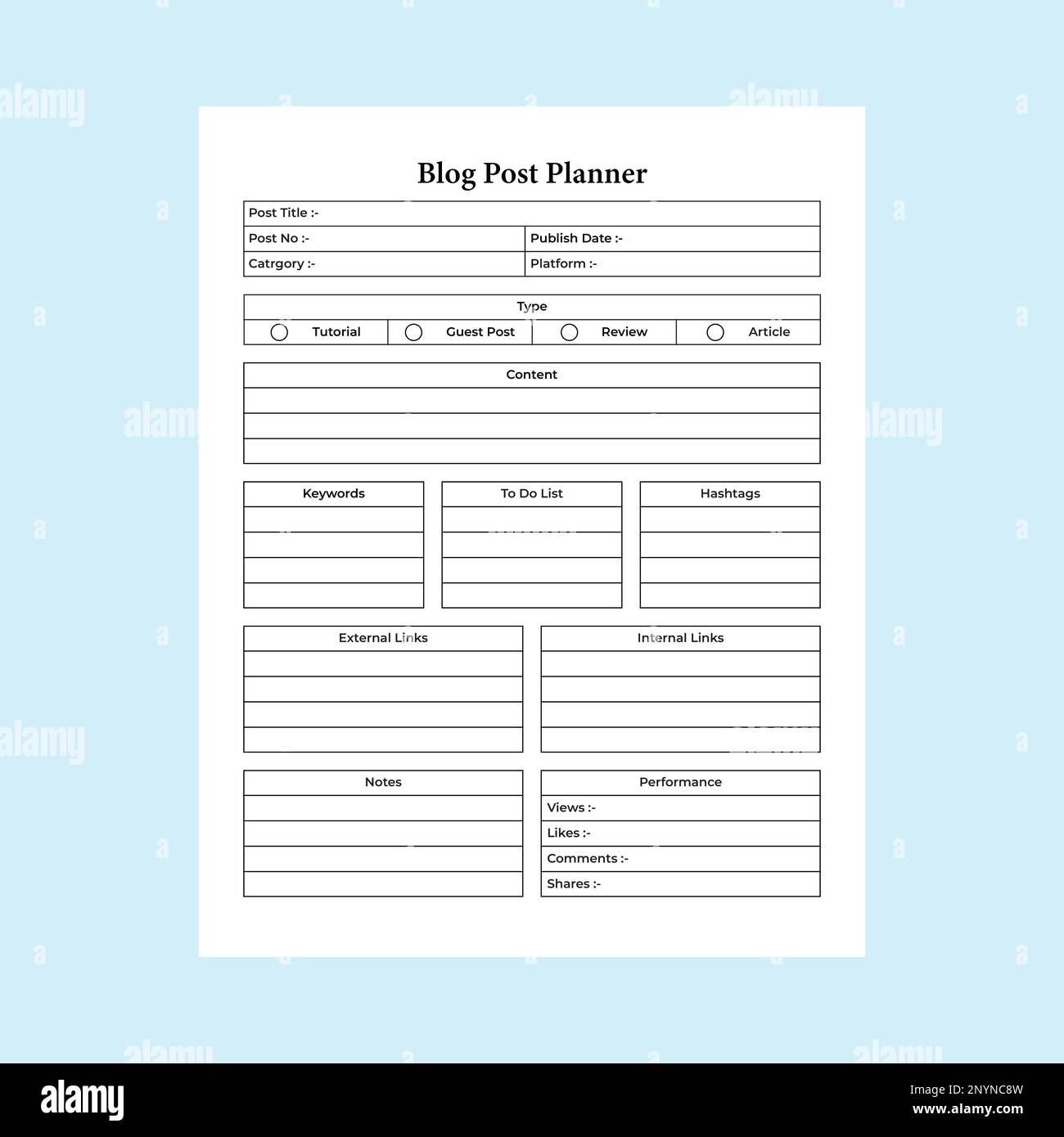 Social media tracker kdp interior Stock Vector Images - Alamy