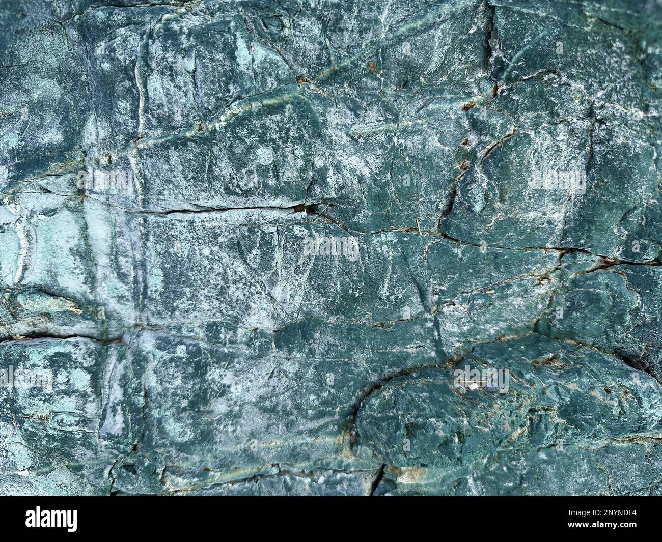Background image of light blue cracked stone surface. Abstract nature ...