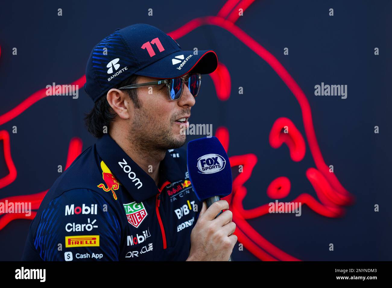 REZ Sergio (mex), Red Bull Racing RB19, portrait during the Formula 1 Gulf Air Bahrain Grand ...