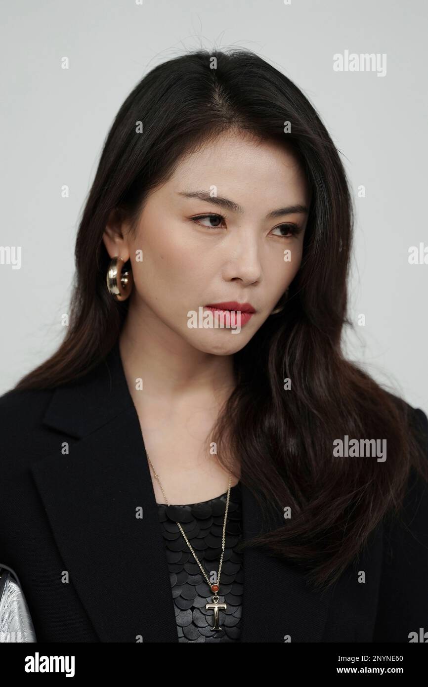 Liu Tao poses for photographers upon arrival at the Chloe Fall/Winter ...
