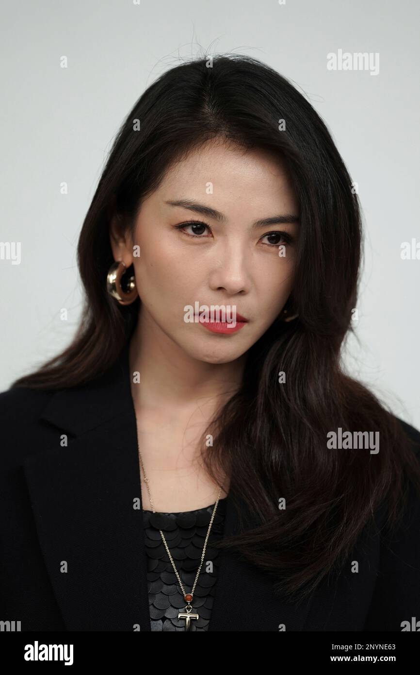 Liu Tao poses for photographers upon arrival at the Chloe Fall/Winter ...