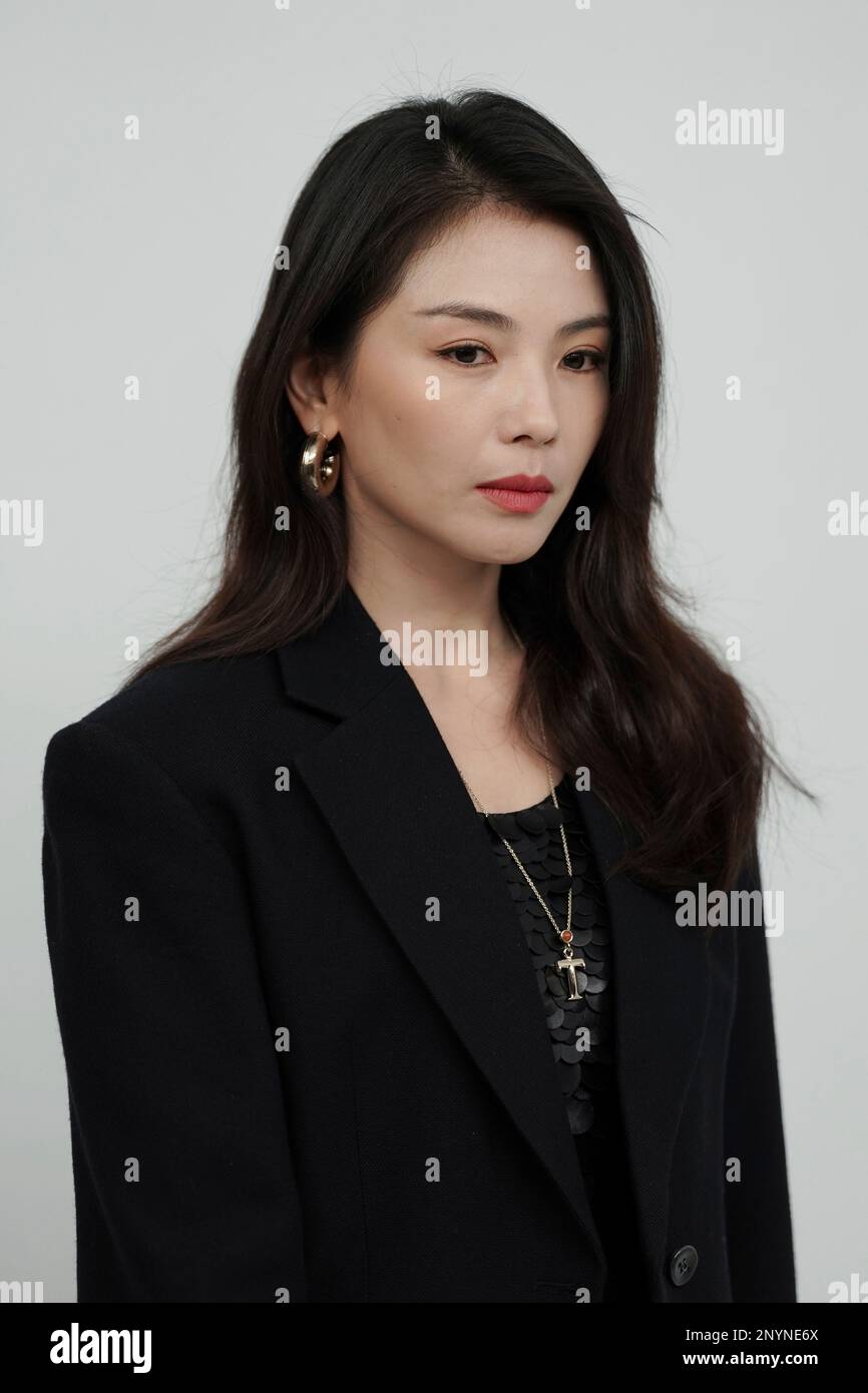 Liu Tao poses for photographers upon arrival at the Chloe Fall/Winter ...