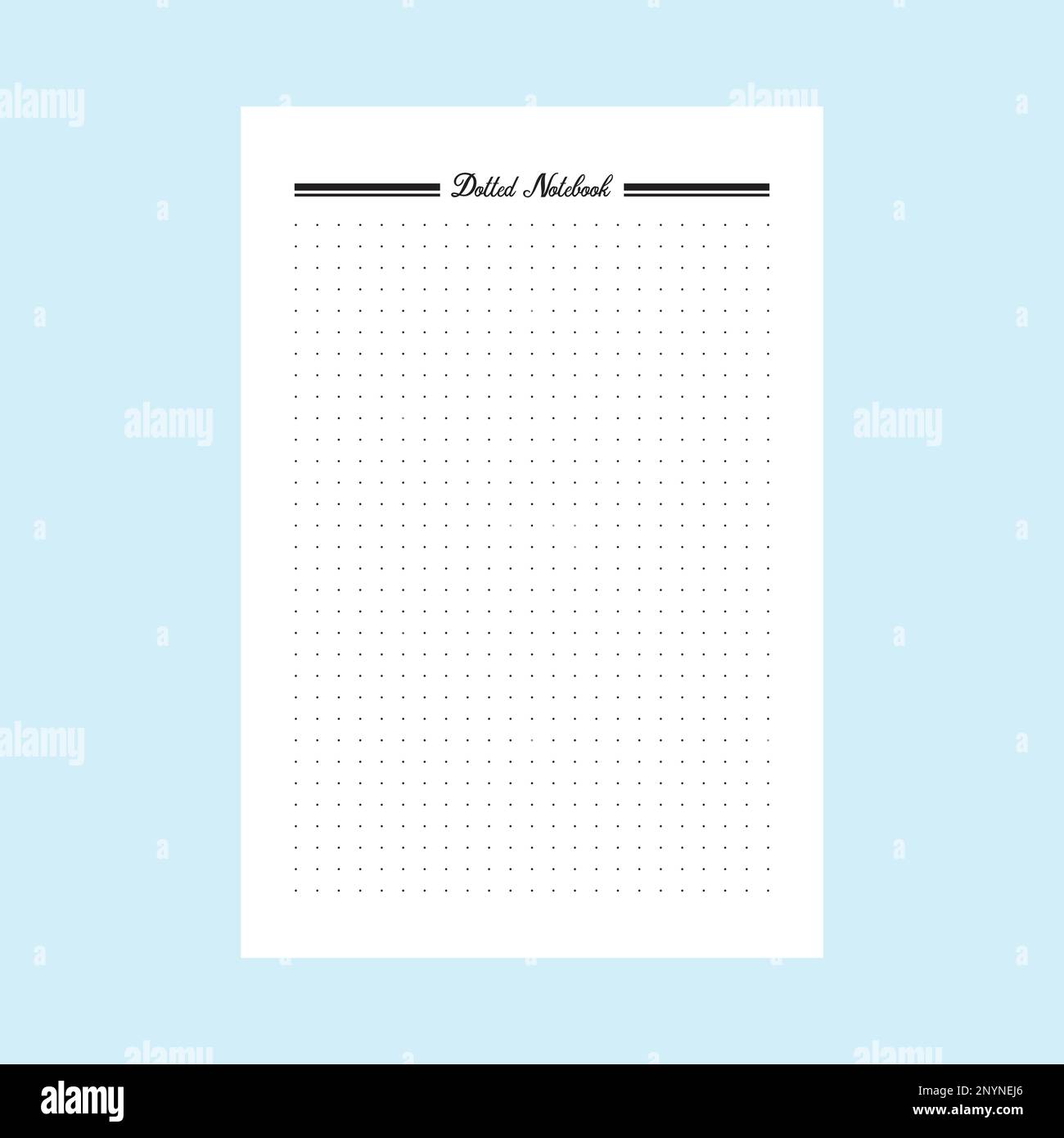 Dotted notebook KDP interior template. Dotted scrapbook for sketch and ...
