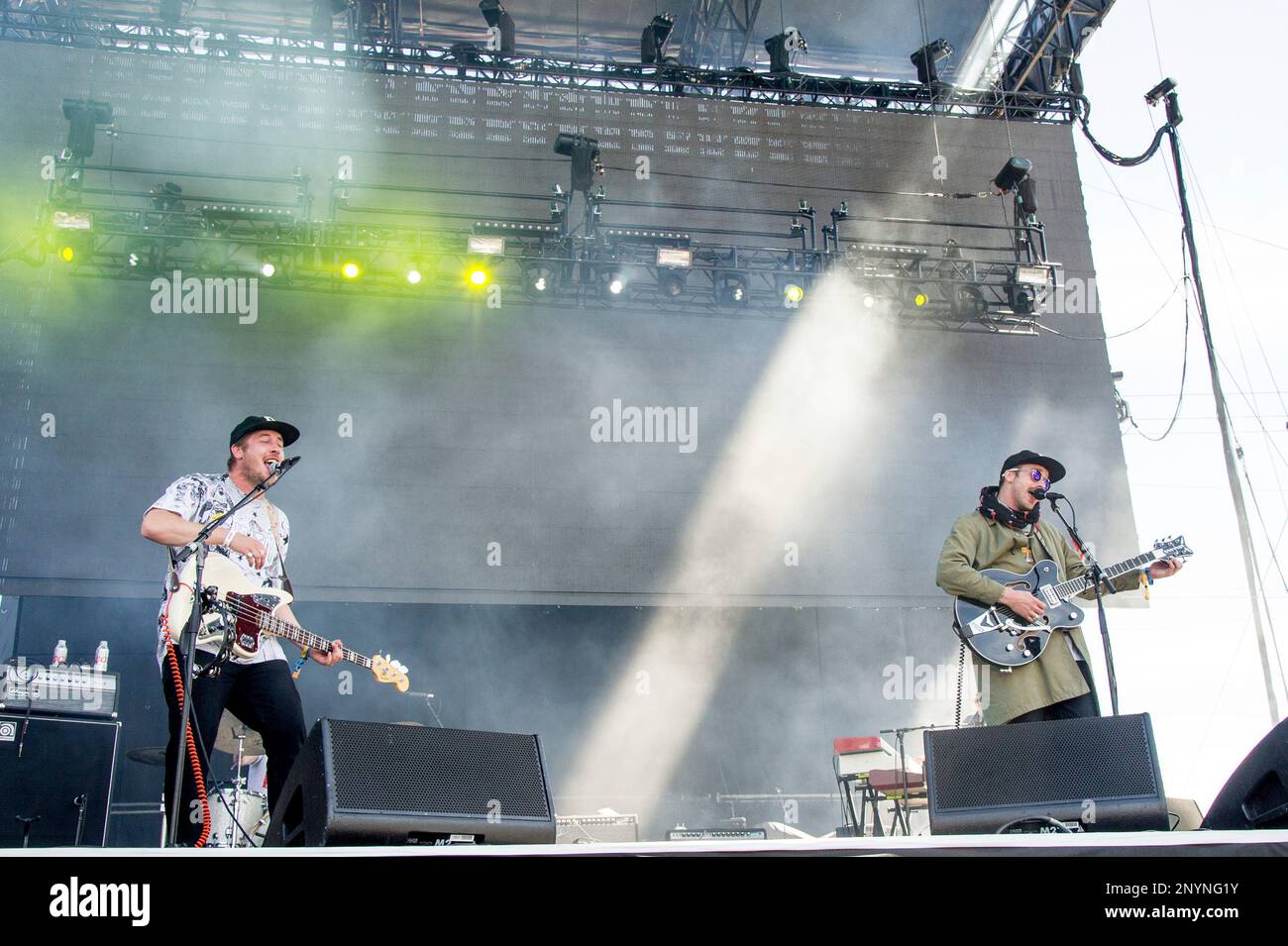 John Baldwin Gourley and Zachary Carothers of Portugal. The Man perform ...